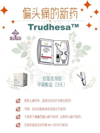 中重度偏头痛的新福音：新药Trudhesa™！