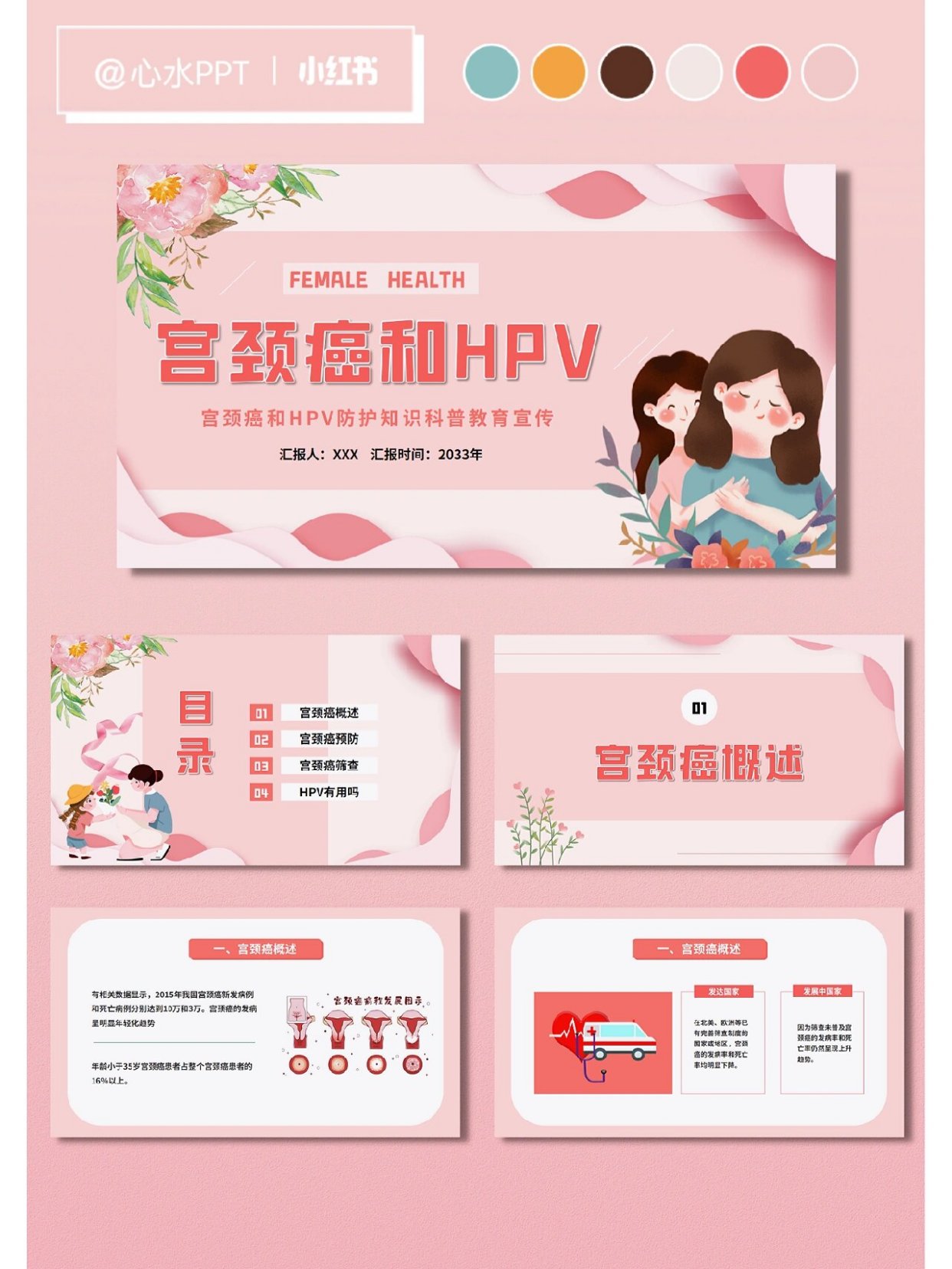 No.375｜宫颈癌和HPV防护知识科普教育PPT