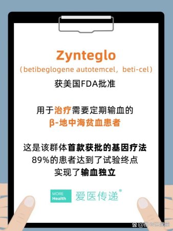 首款β-地中海贫血基因疗法Zynteglo上市