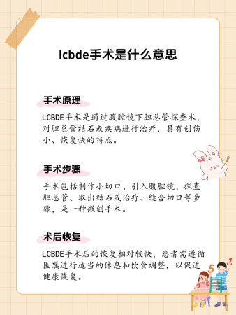 揭秘LCBDE手术：从原理到恢复全解析