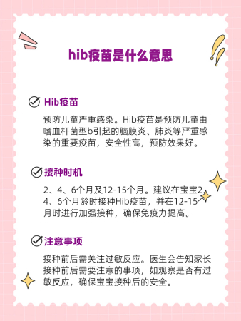 Hib疫苗：守护宝宝健康的小卫士！